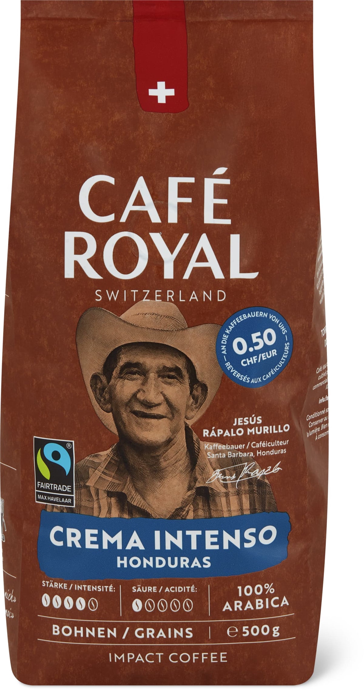Honduras Crema Intenso Bohnen - 100% nachhaltig produzierte kräftige ...